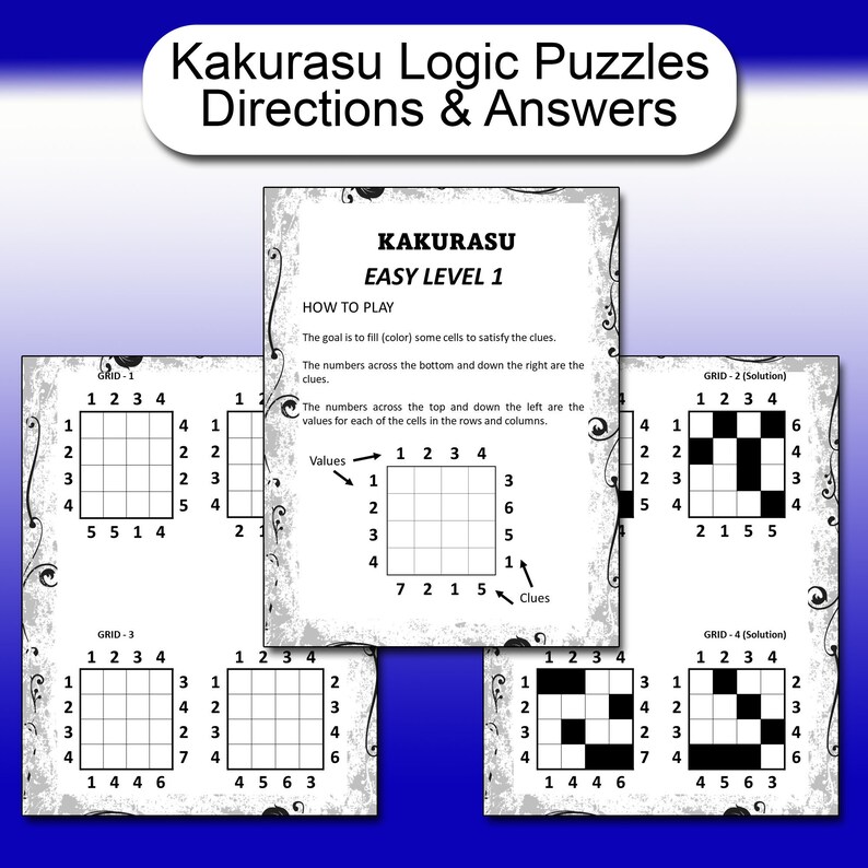 Printable Logic Puzzles PDF | Easy | Brain Development| Memory Boosting ...