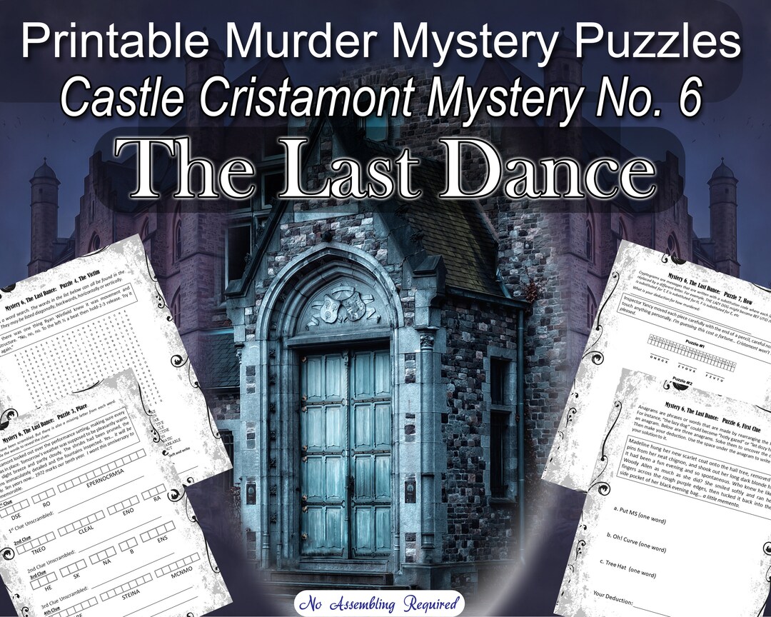 Murder Mystery the Last Dance Printable Puzzles (PDF) | Cold Case ...