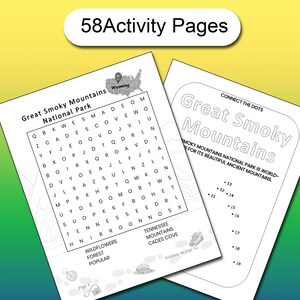 Printable Activity Sheets for Kids PDF | National Parks of United ...