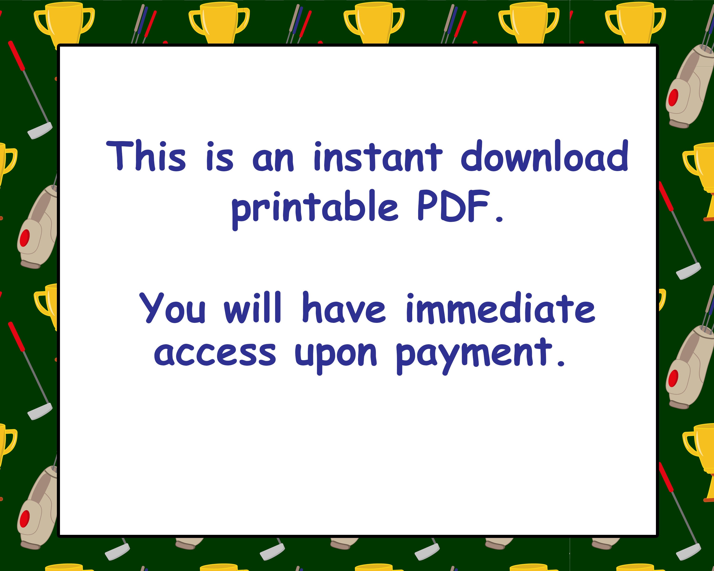 Printable Golf Log Sheets | Golf Score Tracker | Instant Download ...