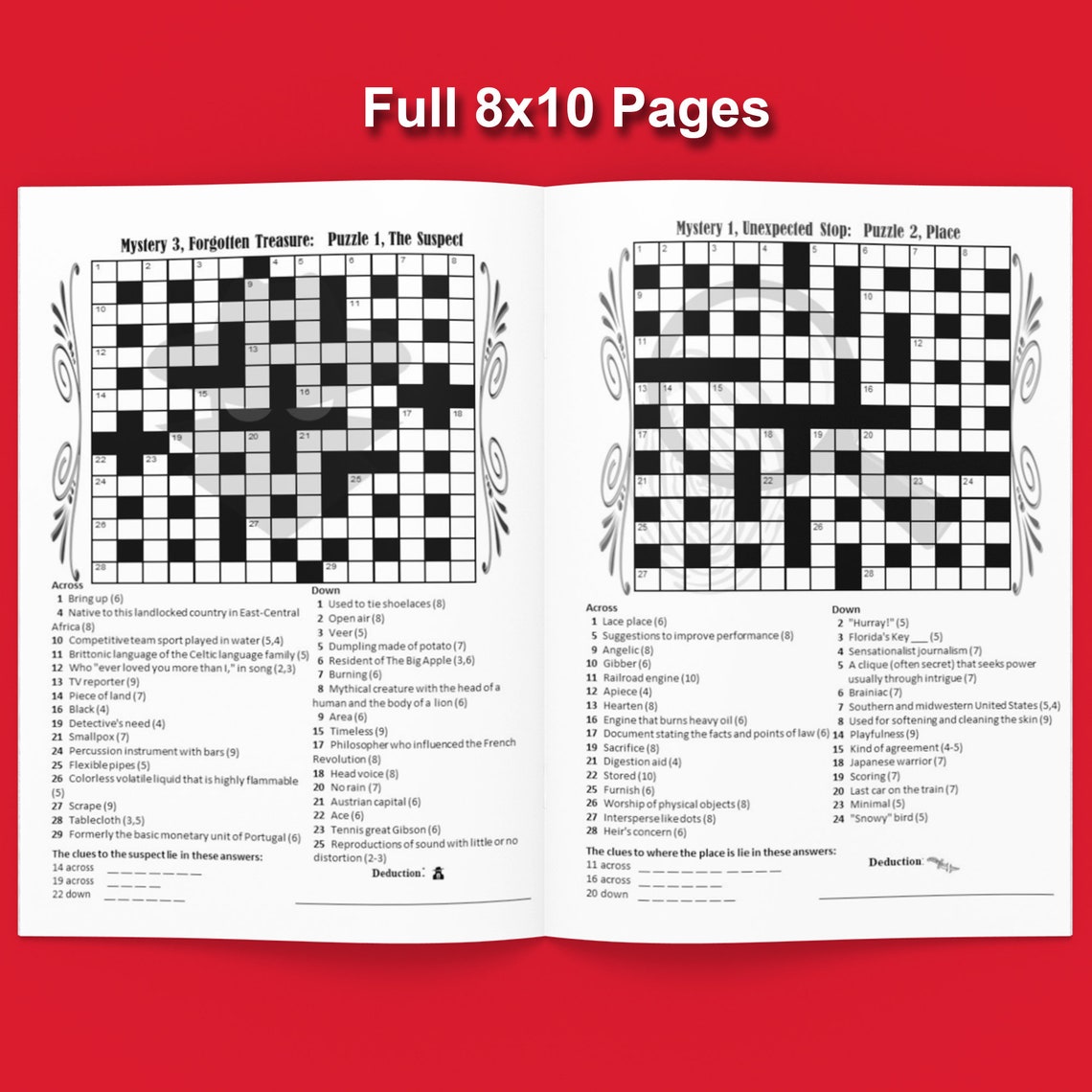78 Printable Crossword Puzzles Murder Mystery Theme Game - Etsy Australia