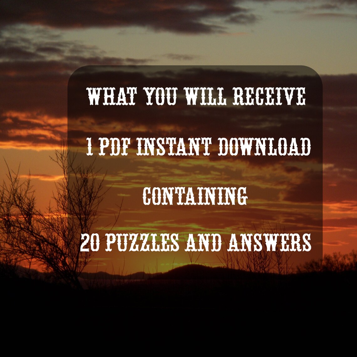 Hollywood Cowboy Printable Word Search PDF Game | Set 3 | 20 Puzzles ...