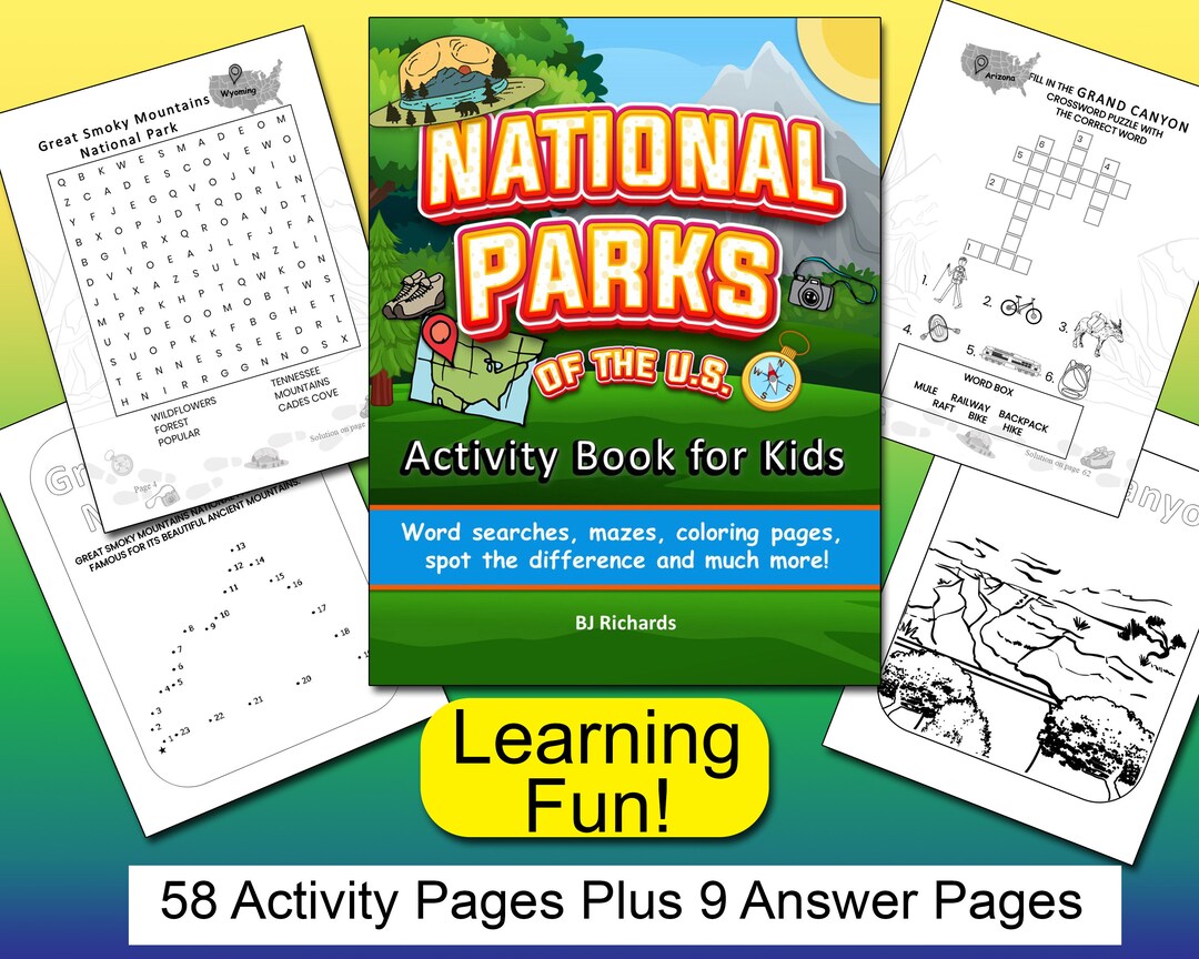 Printable Activity Sheets for Kids PDF | National Parks of United ...
