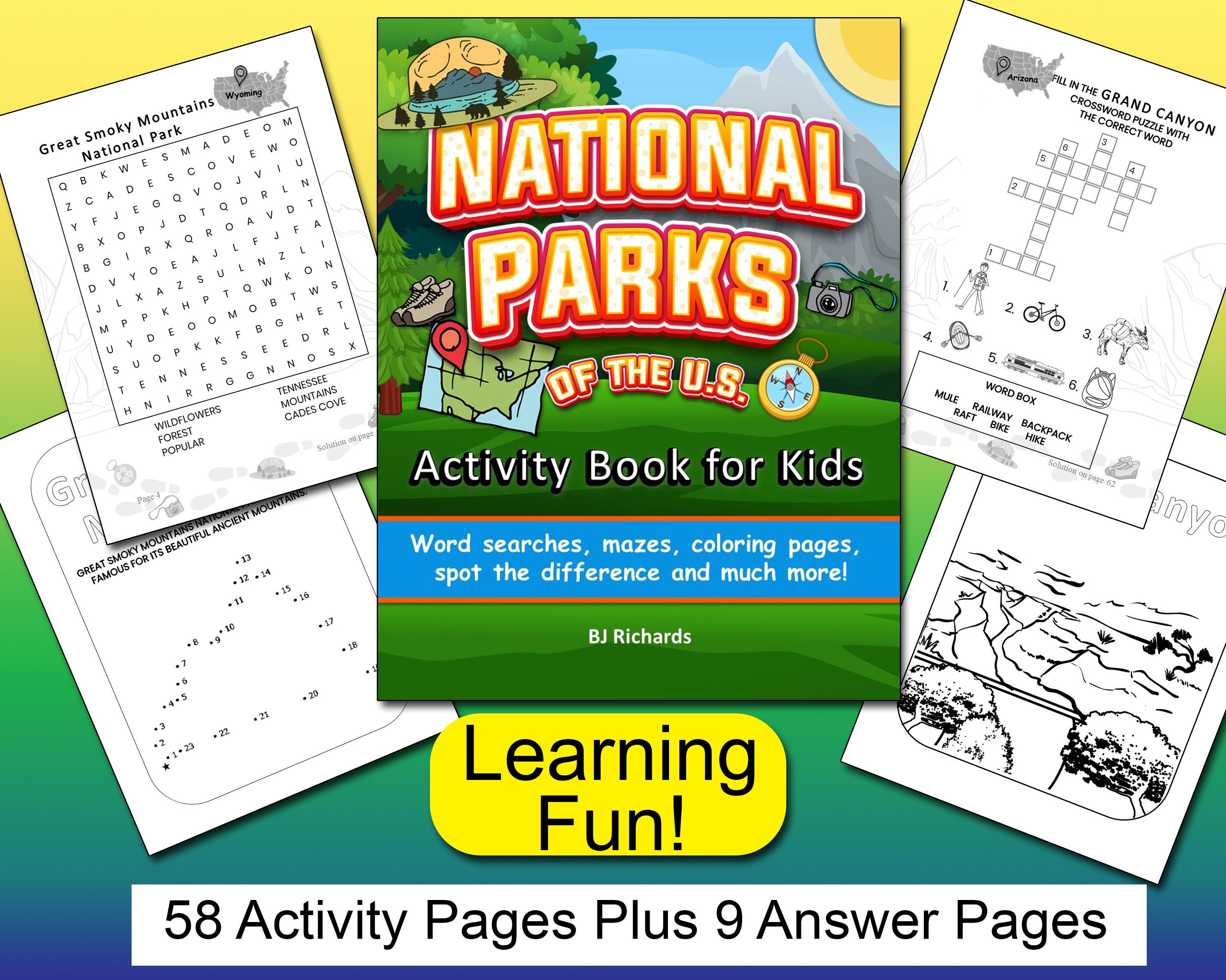 Printable Activity Sheets for Kids PDF | National Parks of United ...