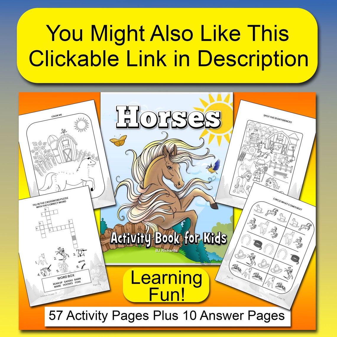 Hidden Picture Horse Puzzles | Find and Color Activity (PDF) - Etsy
