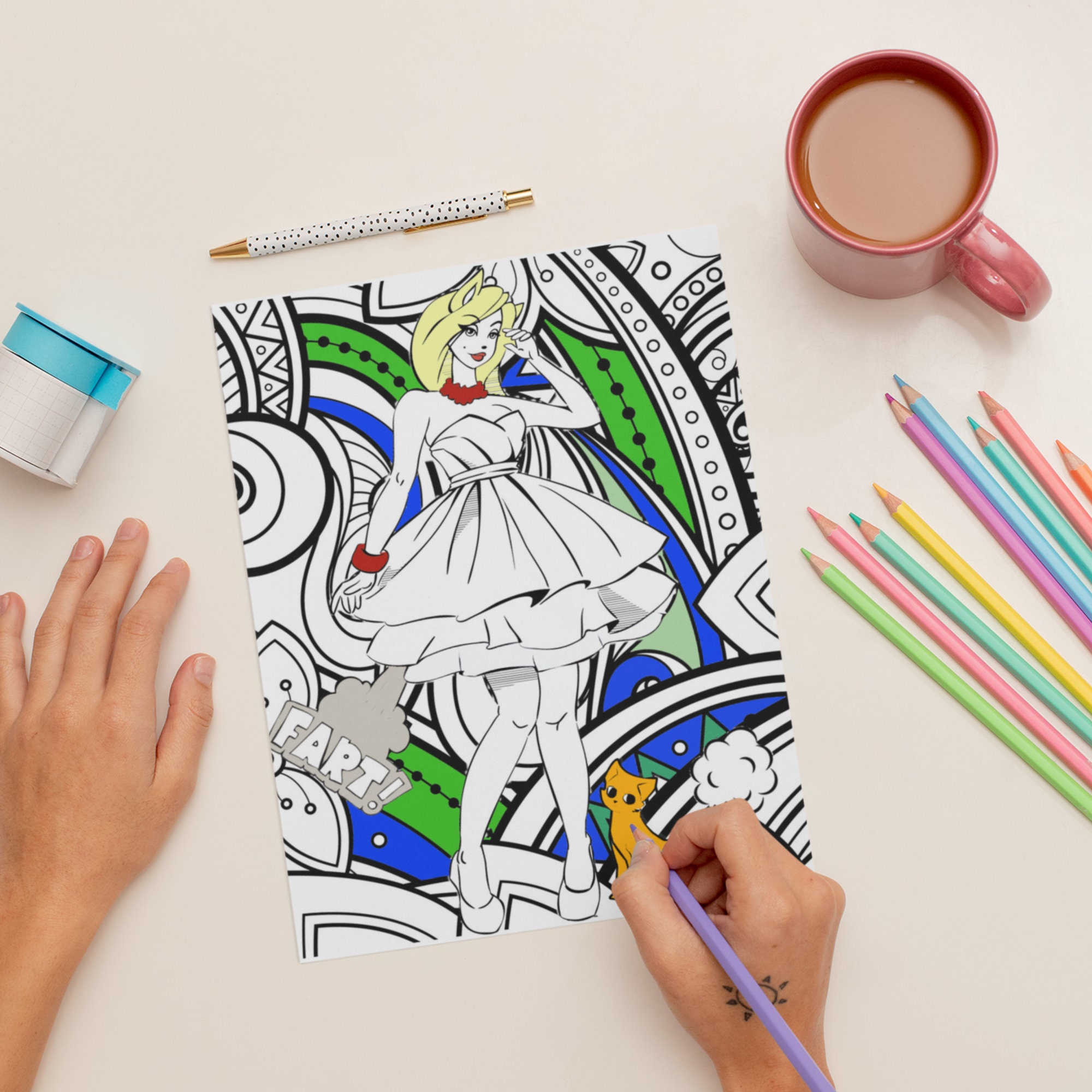 Funny Adult Coloring Pages | Sarcastic Art (PDF Pattern) - Etsy