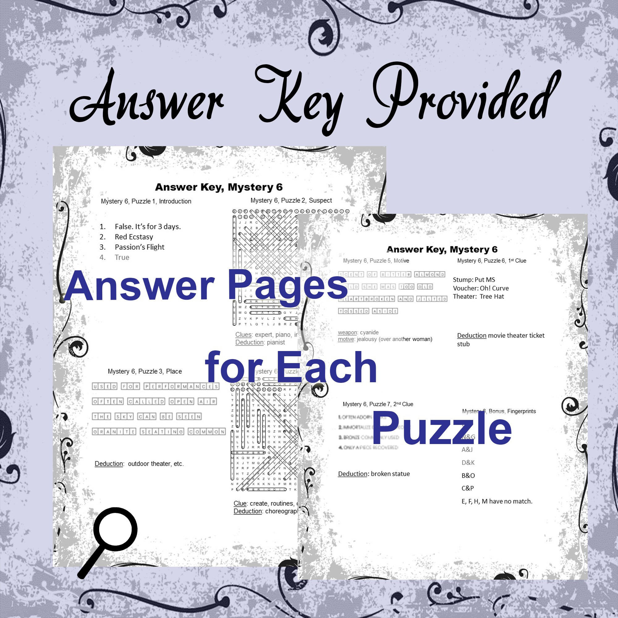 Murder Mystery the Last Dance Printable Puzzles (PDF) | Cold Case ...