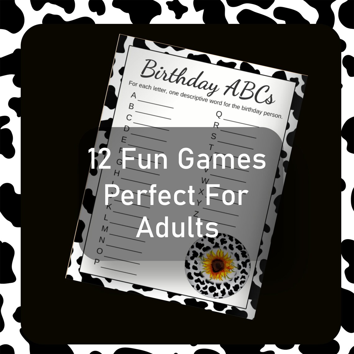 Adult Birthday Game Bundle Printable PDF 12 Games Word Scramble Instant ...