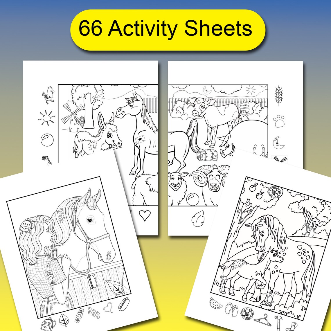 Hidden Picture Horse Puzzles | Find and Color Activity (PDF) - Etsy