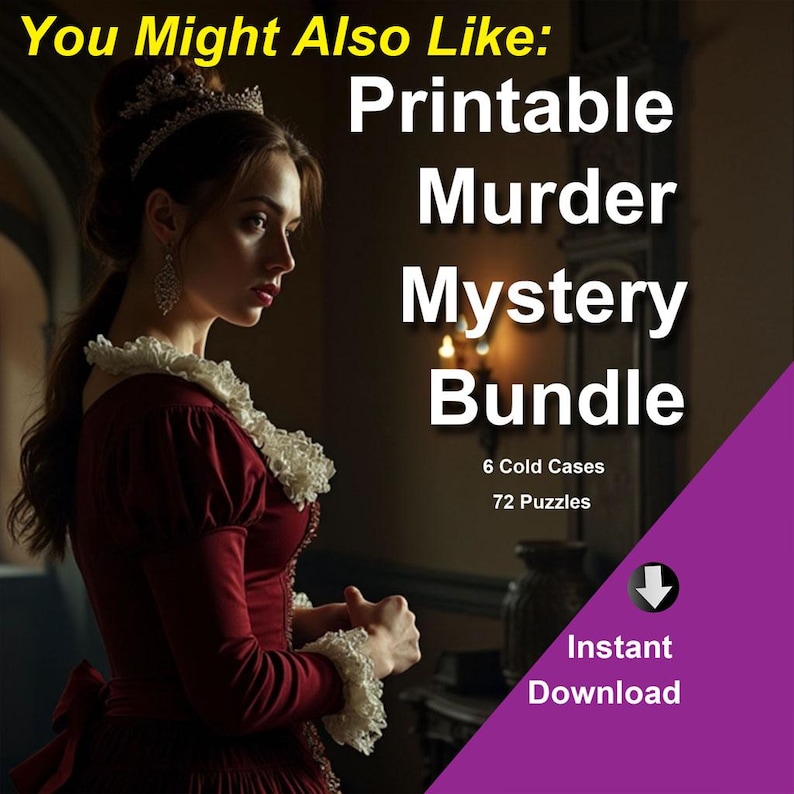 Printable Murder Mystery Puzzles | 6 Mysteries | 72 Puzzles ...