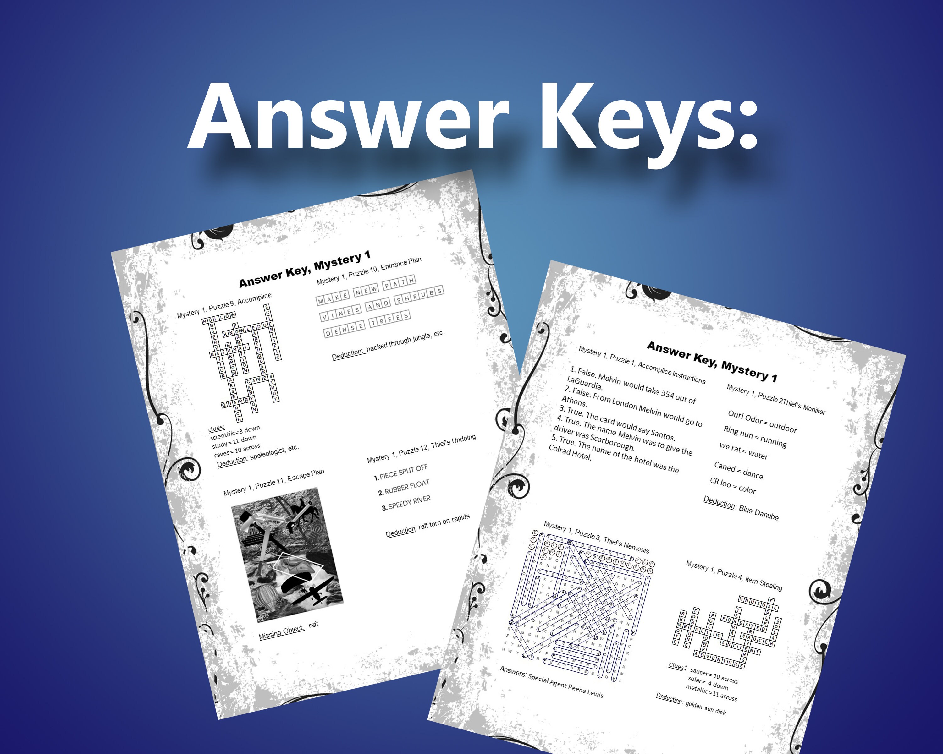 Printable Crime Activity Puzzles for Teens & Adults (PDF) - Etsy