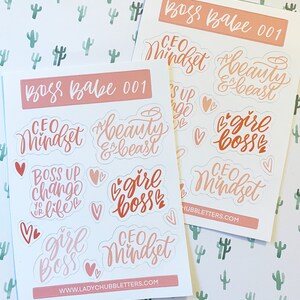 Boss Babe Sticker Set, Female CEO Stickers, Girl Boss Decal, Boss Babe ...