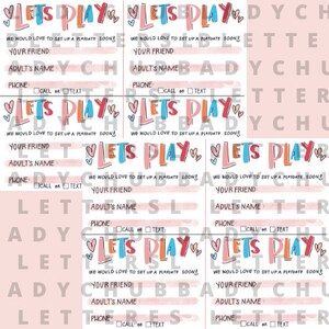 Play Date Card, Play Date Printable, Summer Play Date, Schools Out Card ...