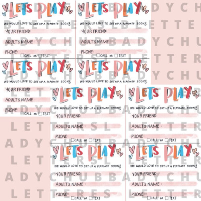Summer Playdate Card: Printable Kid Invitation (digital Download) - Etsy