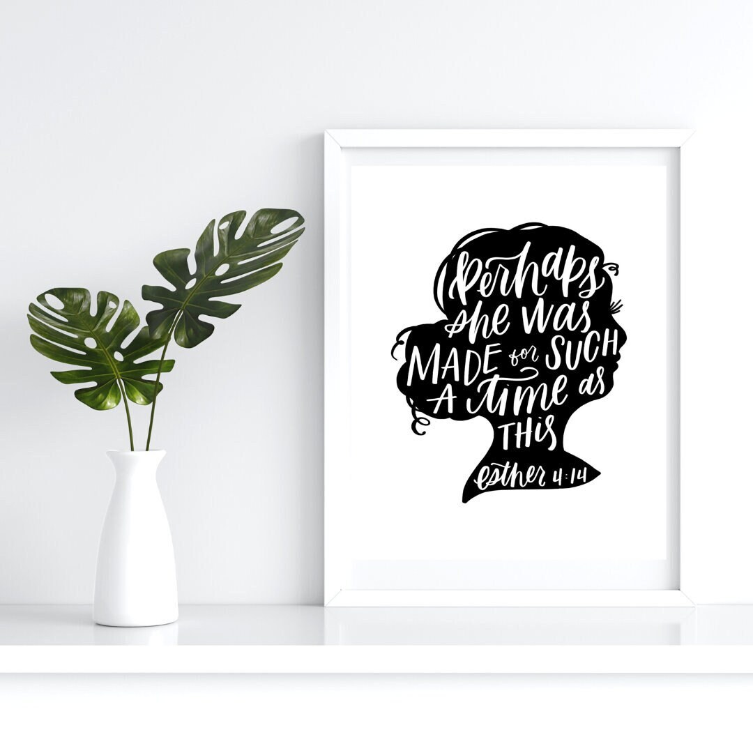 Christian Wall Art Queen Esther Inspirational Art Esther Gift Religious ...