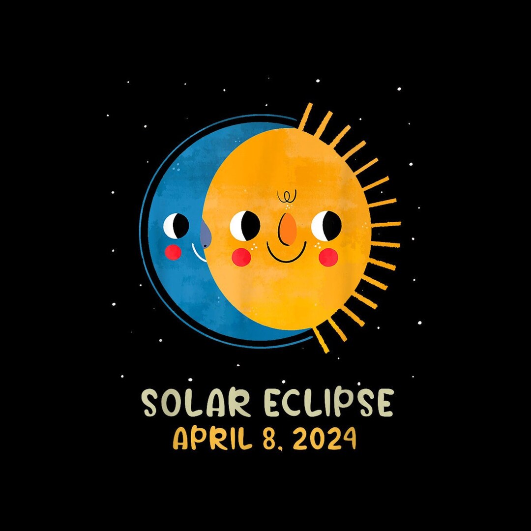 Total Solar Eclipse 2024 Cute Solar Eclipse Kids Toddler Boy Digital ...