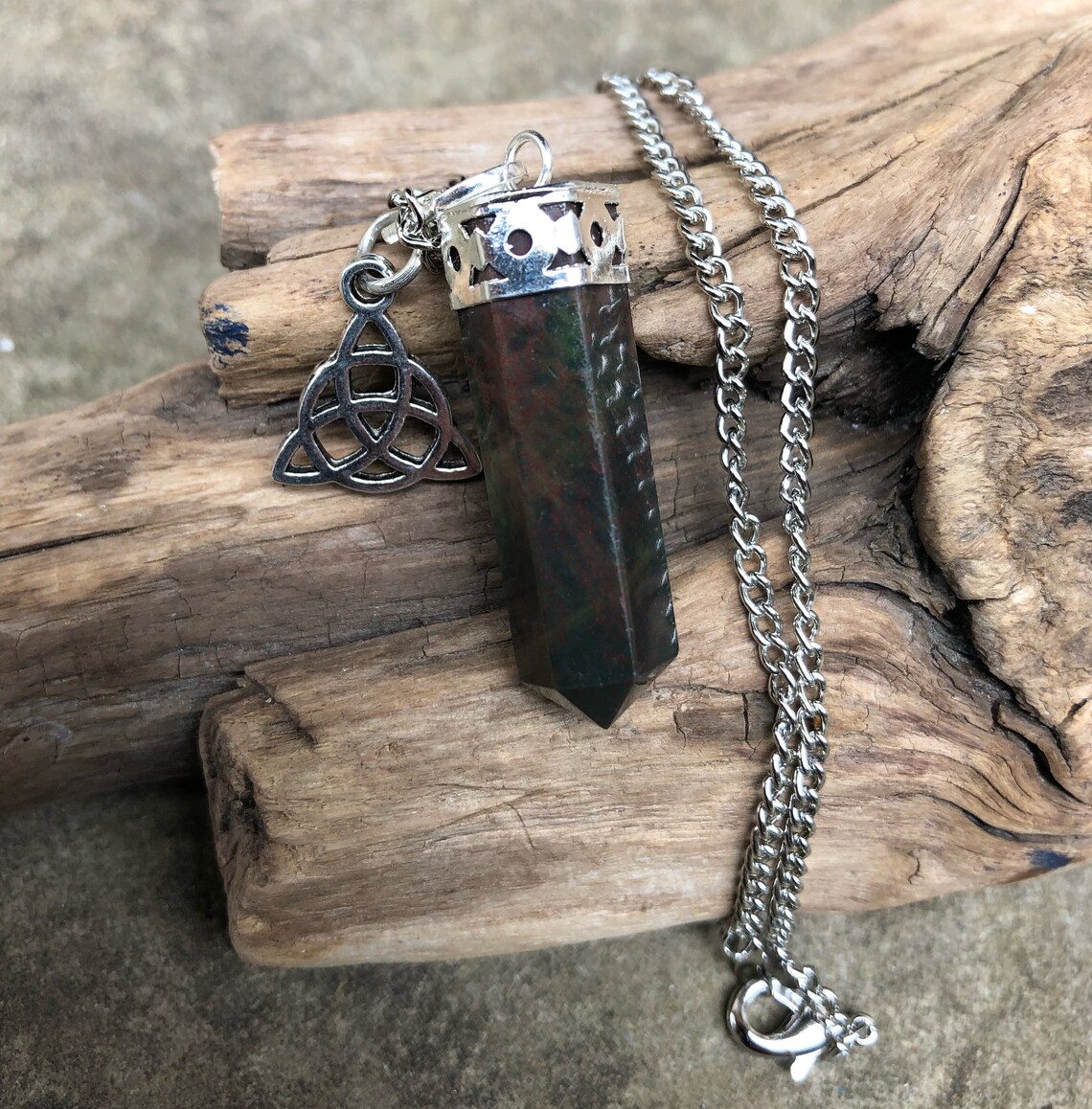 Bloodstone Necklace Pagan Witchcraft jewelry Bloodstone | Etsy