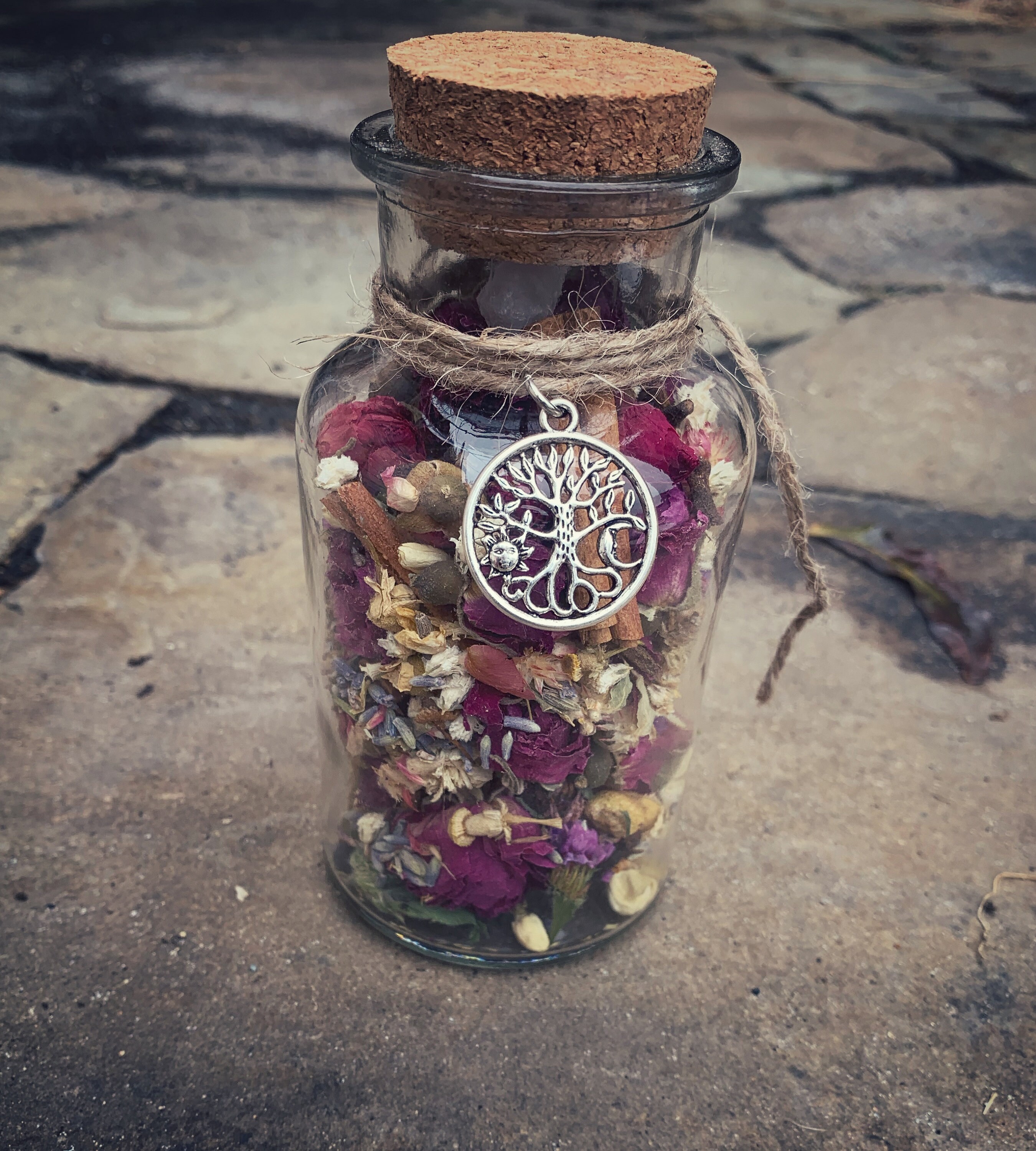 Flower jar happy blessings jar potpourri mix manifest jar | Etsy