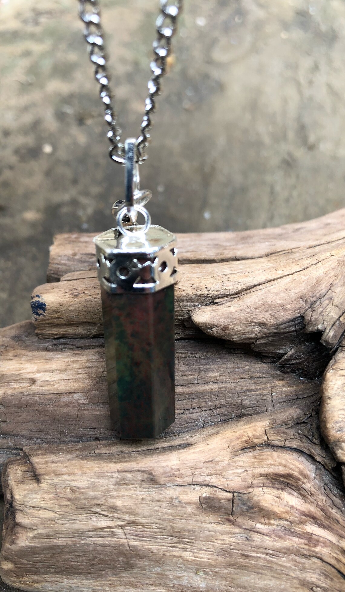 Bloodstone Necklace Pagan Witchcraft Jewelry Bloodstone | Etsy