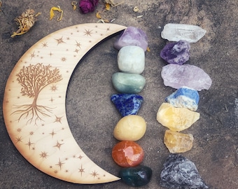 Goddess Moon Crystal Grid Altar Decoration - Etsy