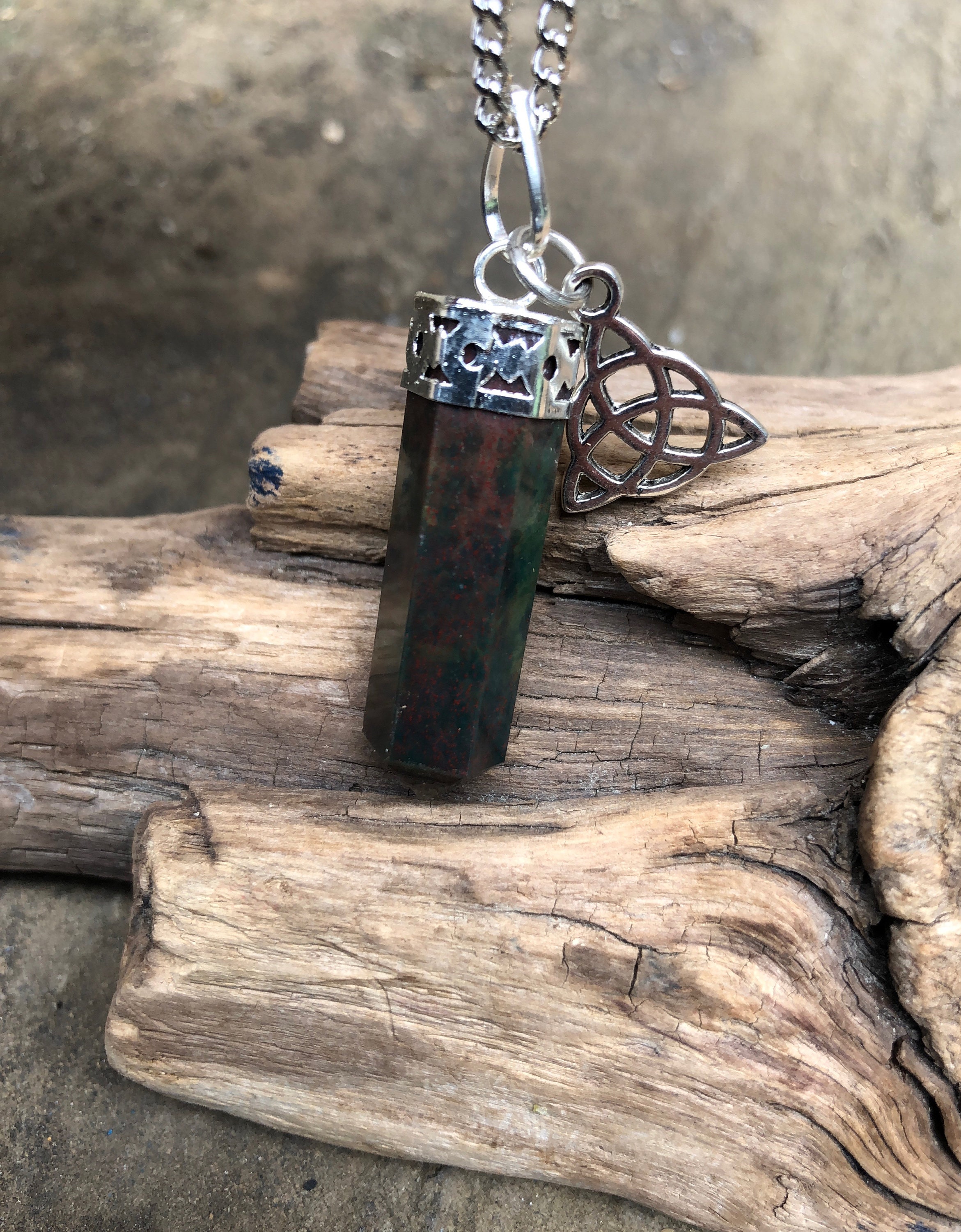 Bloodstone Necklace Pagan Witchcraft jewelry Bloodstone | Etsy