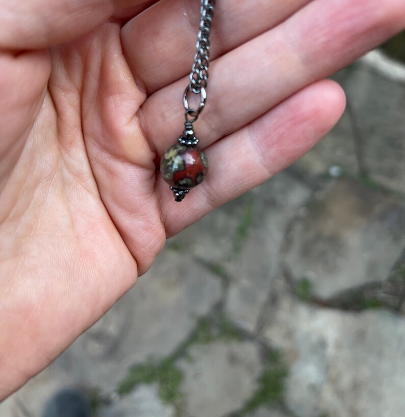 Bloodstone Necklace, Witches Stone, Wiccan Necklace, Witch’s Necklace ...