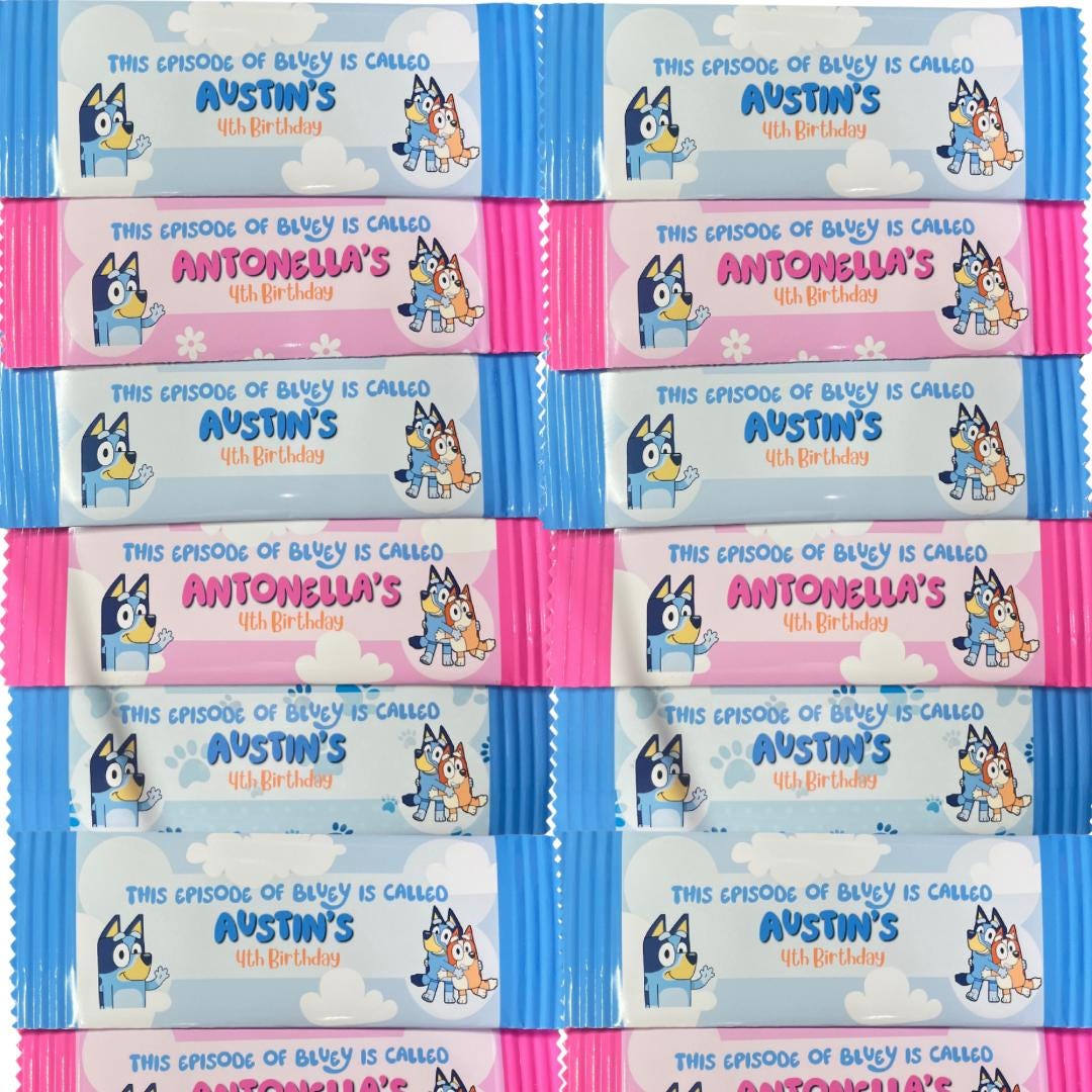 Bluey and Bingo Hershey Chocolate Bar - Etsy Australia