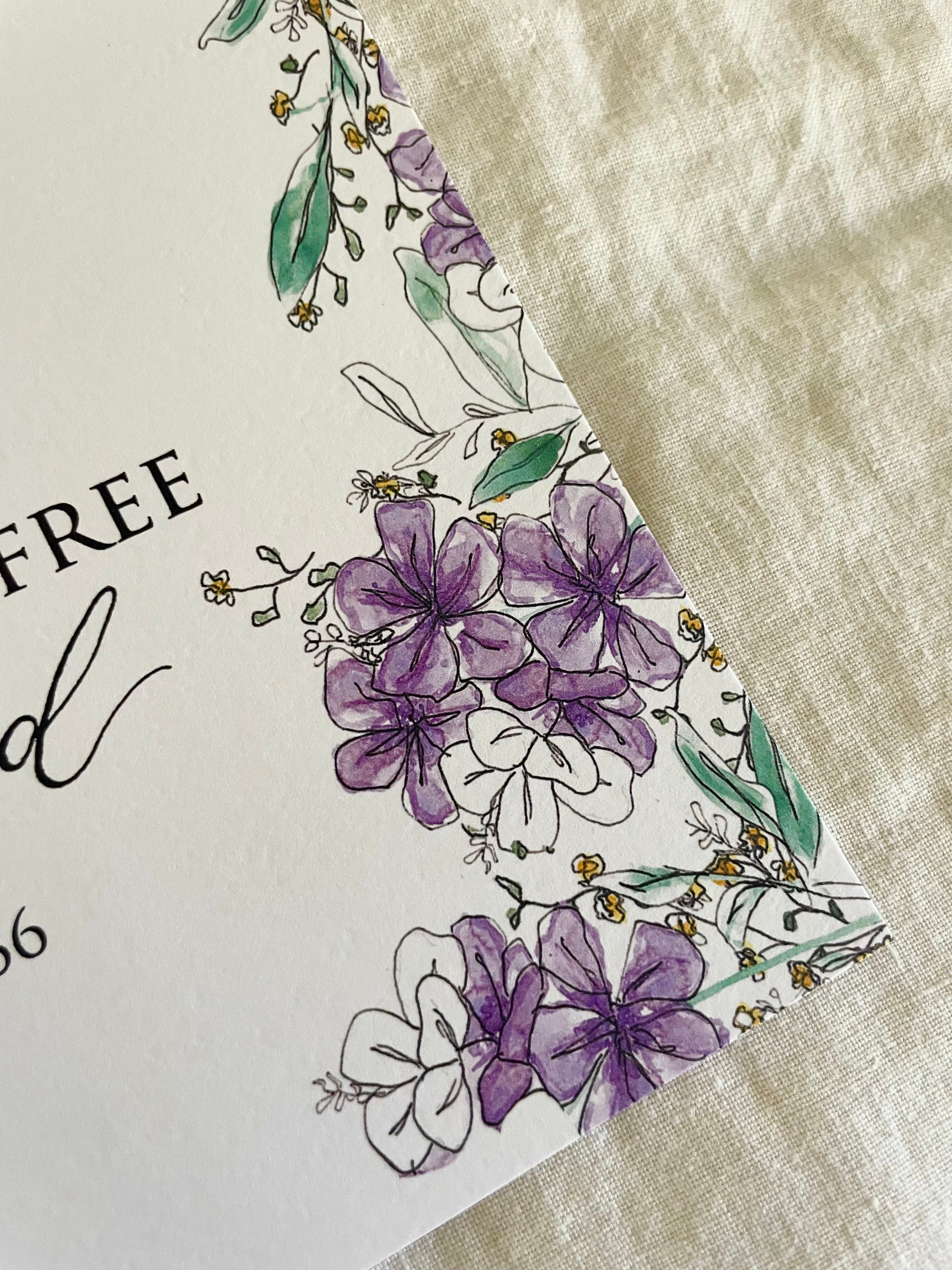 8x10 John 8:36 Calligraphy Font Watercolor Florals Print on Italian ...