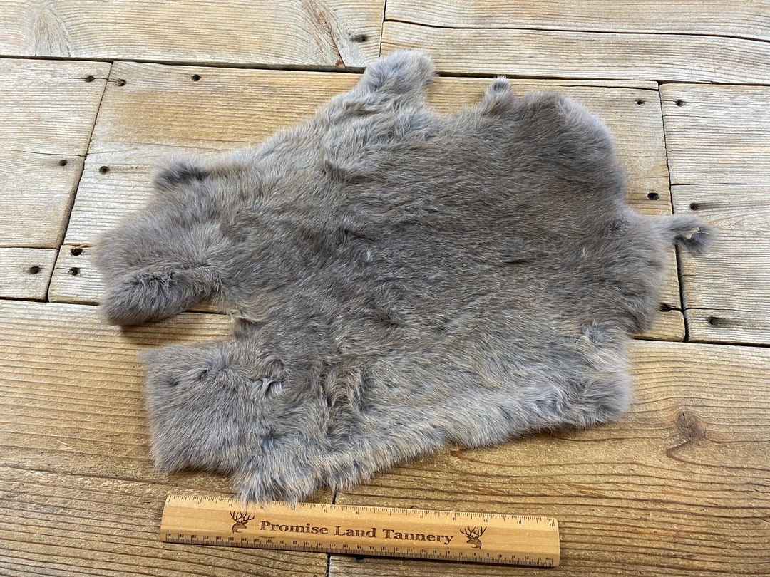 Gray Rabbit Hide - One Average - Blocked Rabbit Fur - No. 230112-BBB - Etsy
