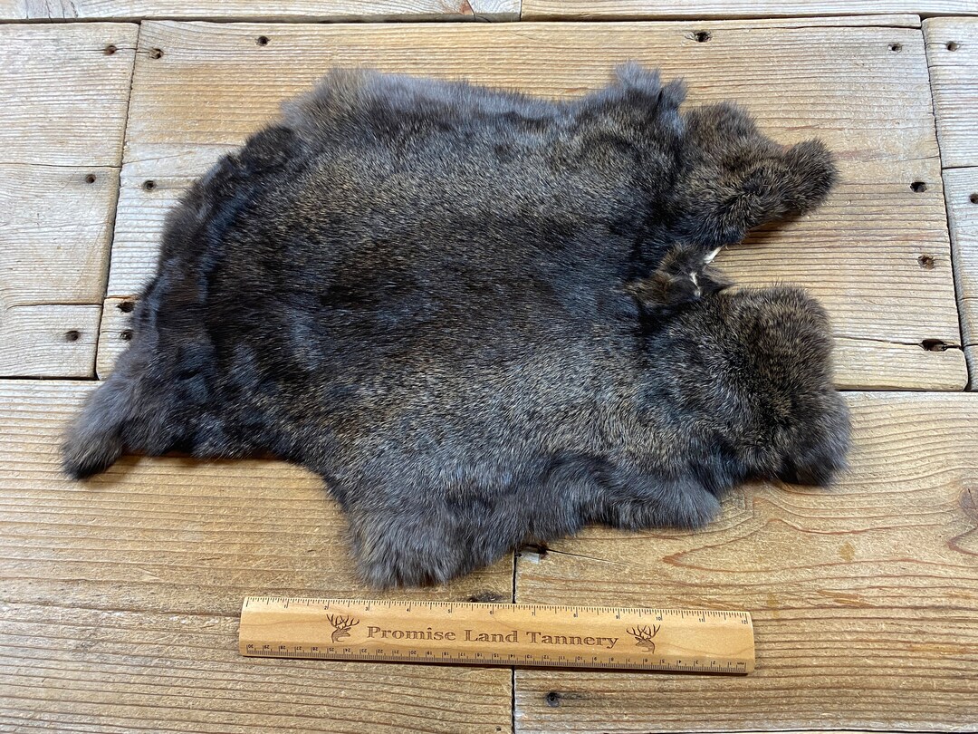 Dark Brown Rabbit Hide - One Average - Natural Rabbit Fur - Lot No ...