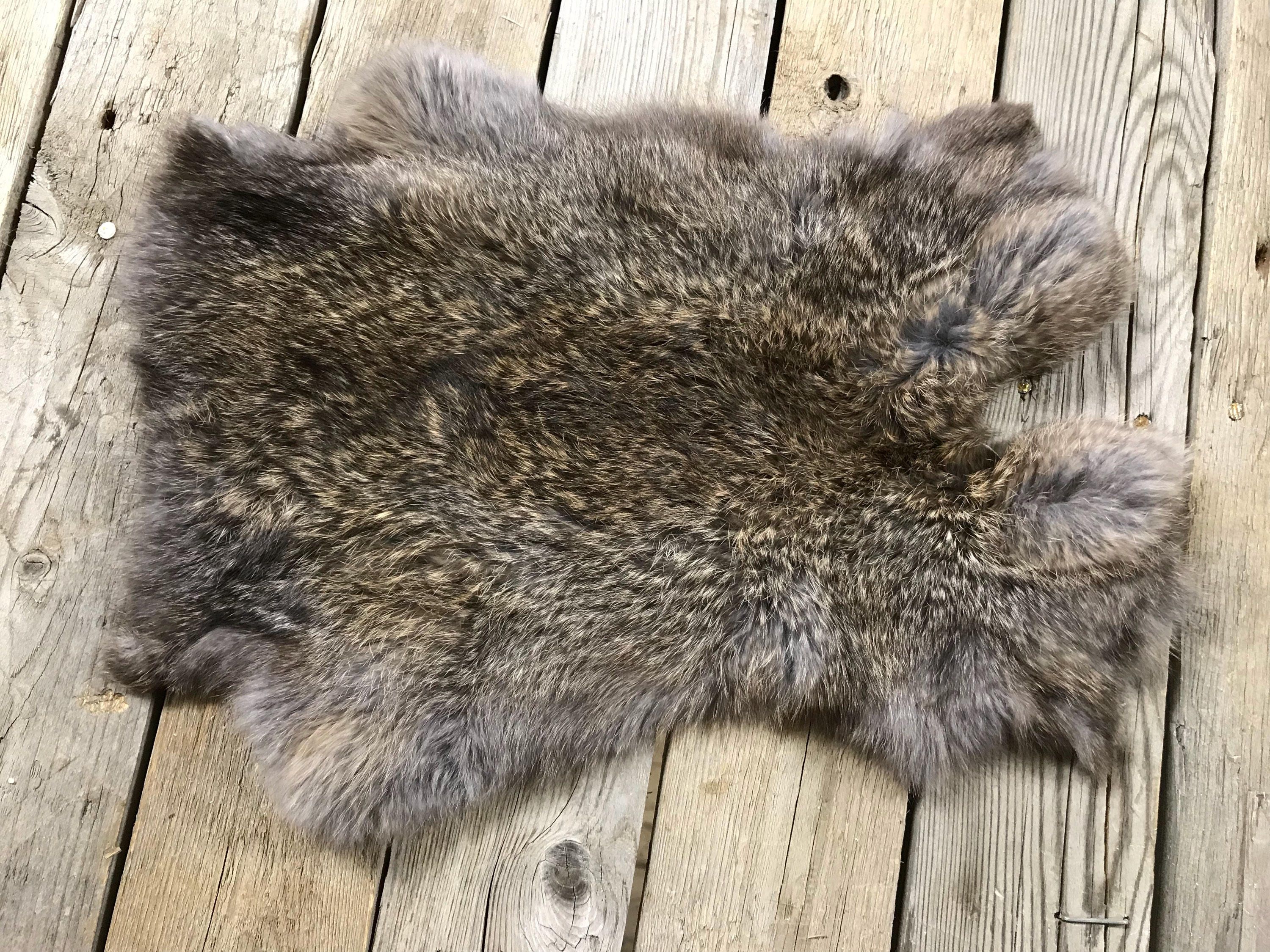 Lot of 4 Assorted Rabbit Hides- as Shown- Natural Rabbit Fur- No ...