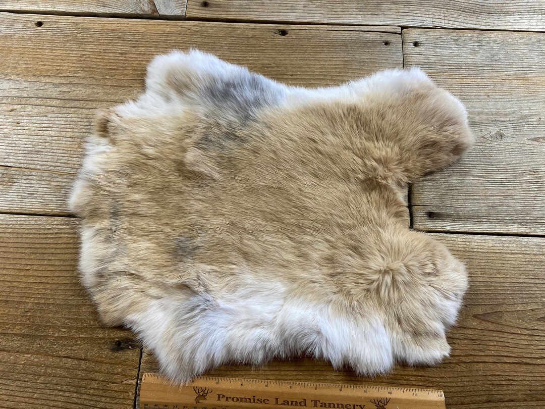 Japanese Harlequin Brown Rabbit Hide - One Average - Natural Rabbit Fur ...