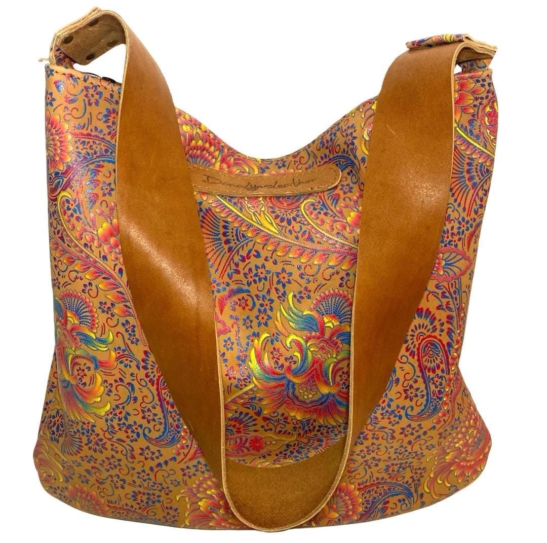 Custom Leather Bag, Boho Shoulder Bag, Hobo Slouch Purse, Leather Hobo ...