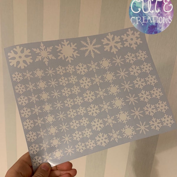 Snowflake Stickers - Etsy UK