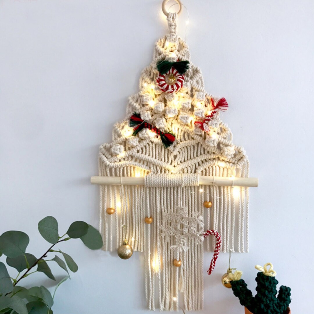 Hand-knitted Christmas Tree Christmas Pendant - Etsy UK