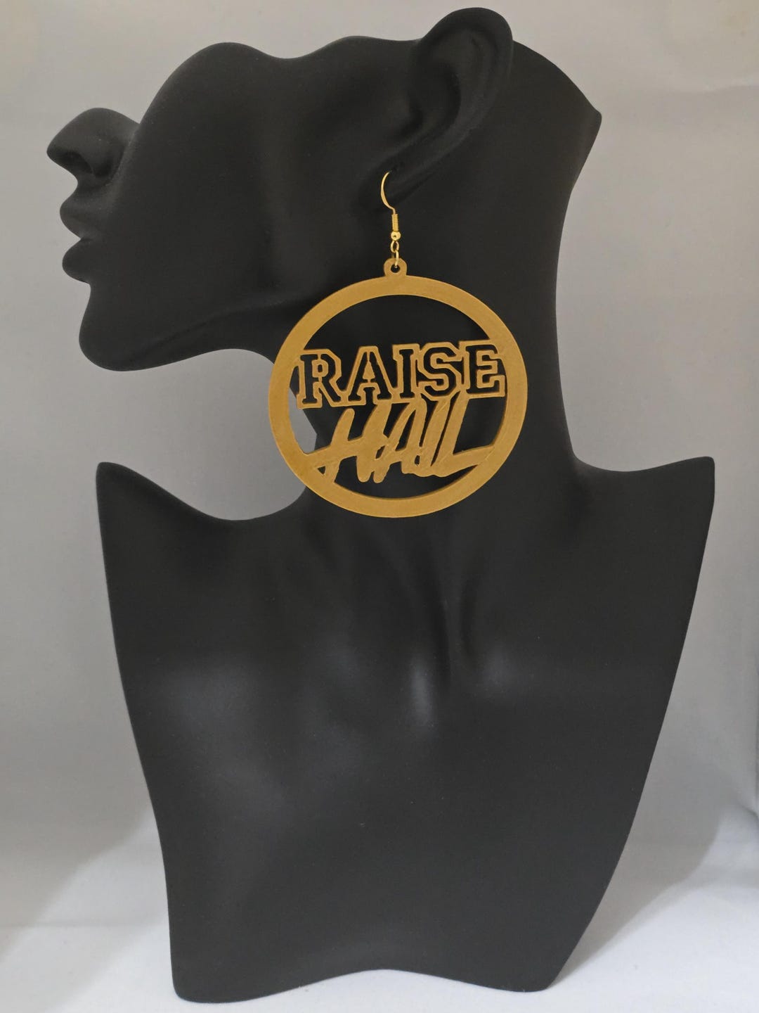 3D Printed RAISE HAIL Hoop Earrings - Etsy