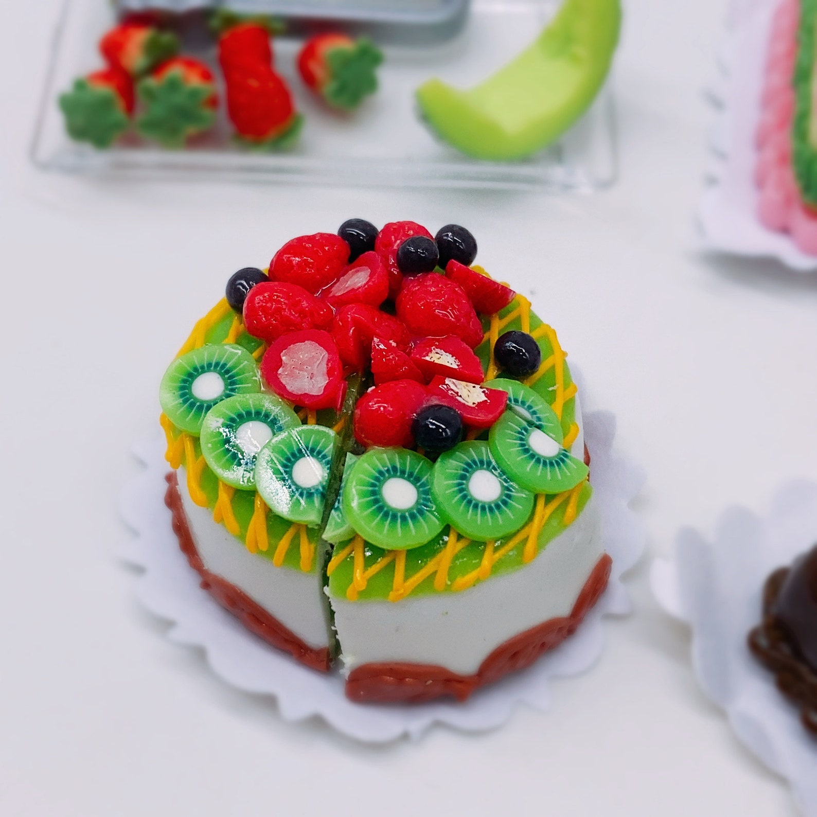 Miniature Cake and Sliced Cake Miniature Fake Cake Miniature - Etsy