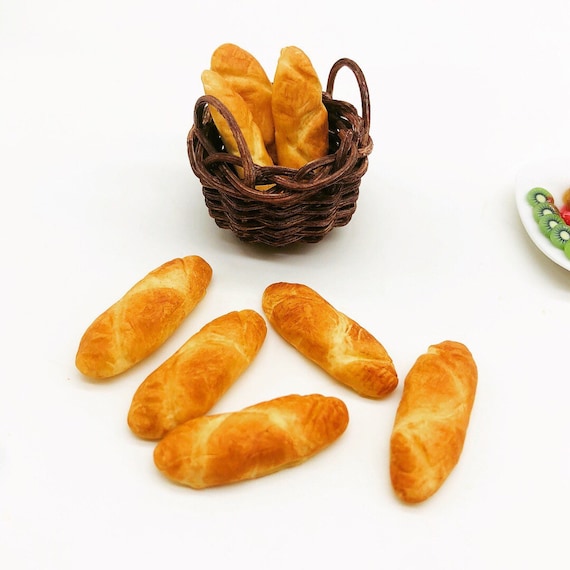 10 Pieces Miniature Breadminiature Bakeryminiature | Etsy