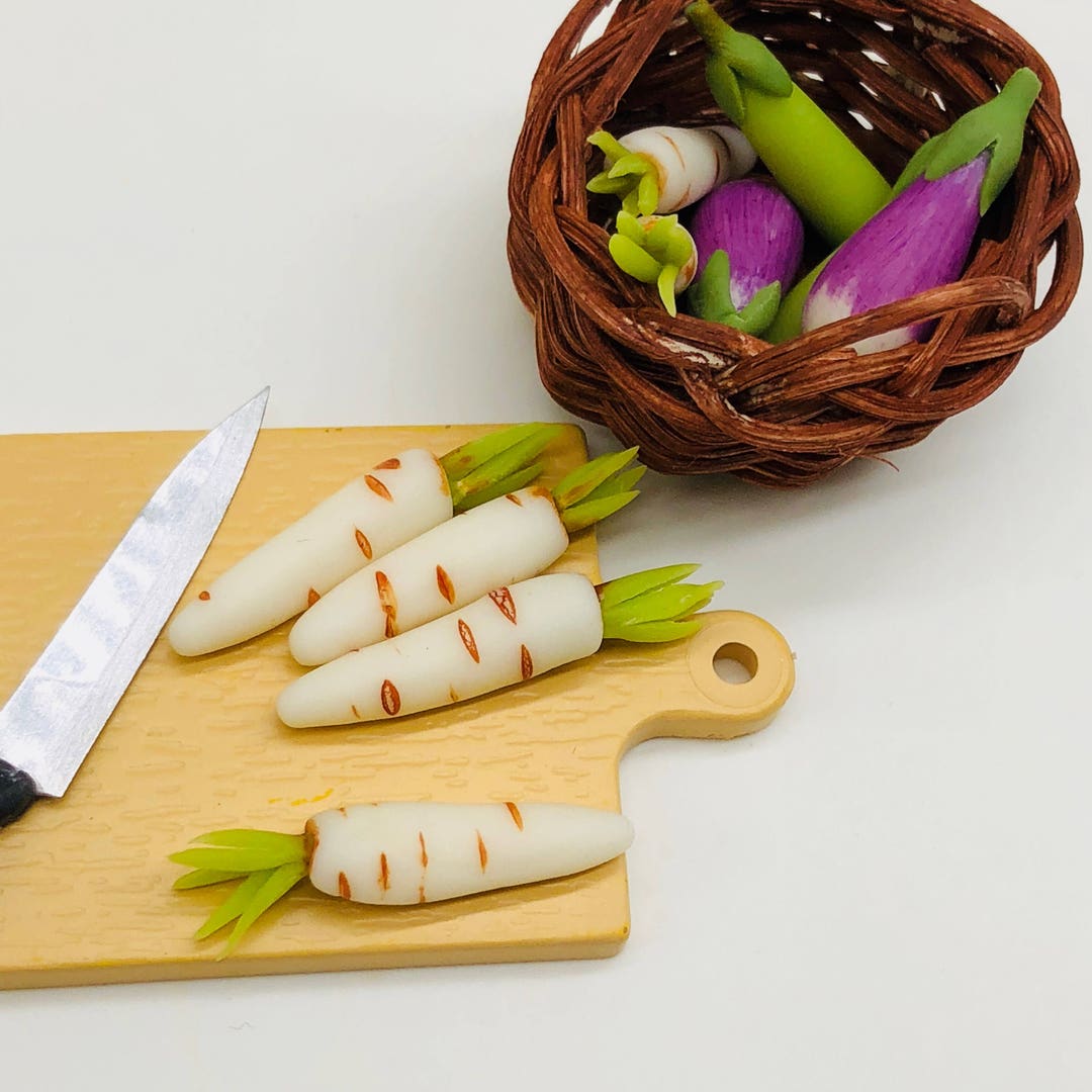 10 Pieces Miniature Vegetable 1/12 Scale Dollhouse Kitchen Accessories ...