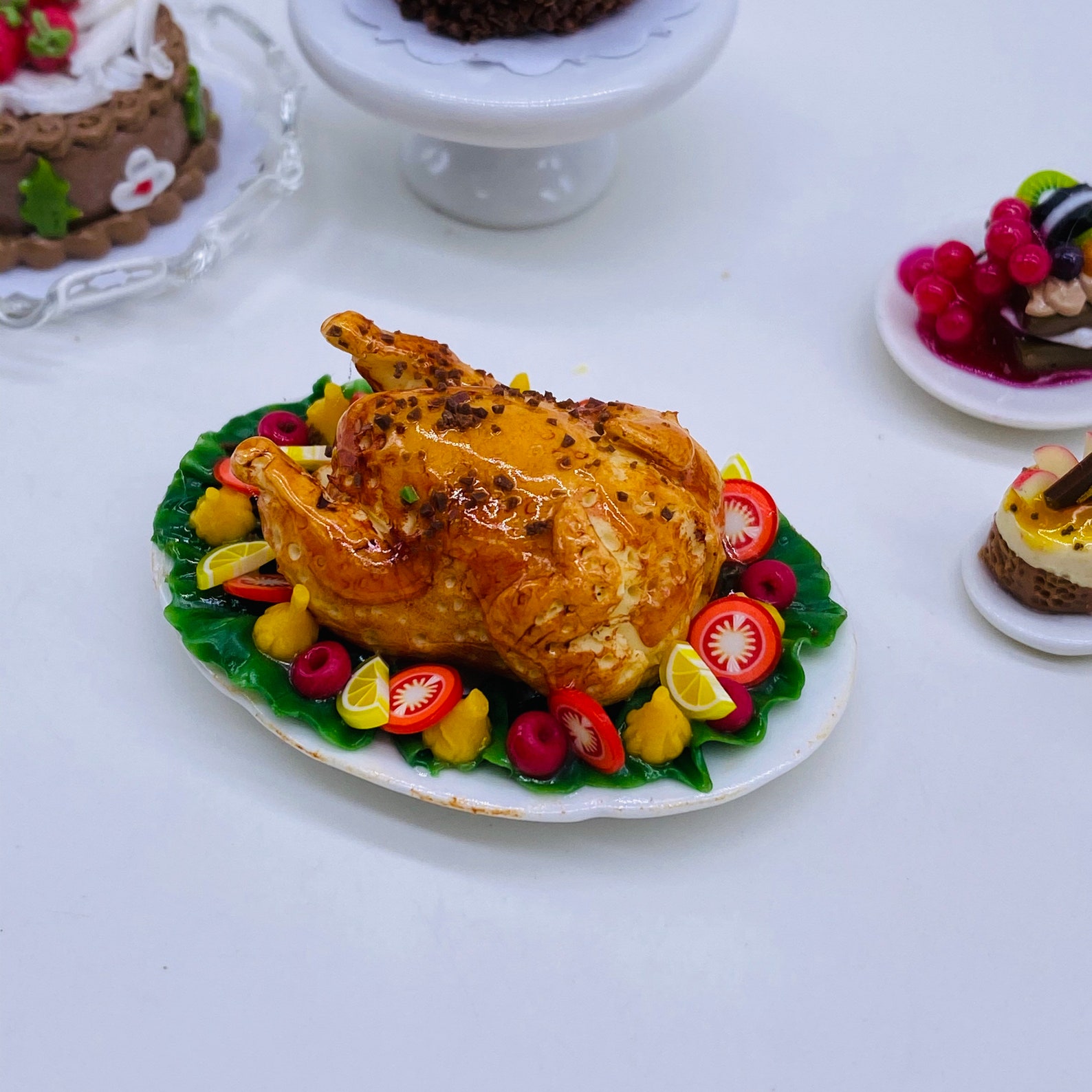 Miniature Turkey Miniature Food Thanksgiving Food Decorate - Etsy