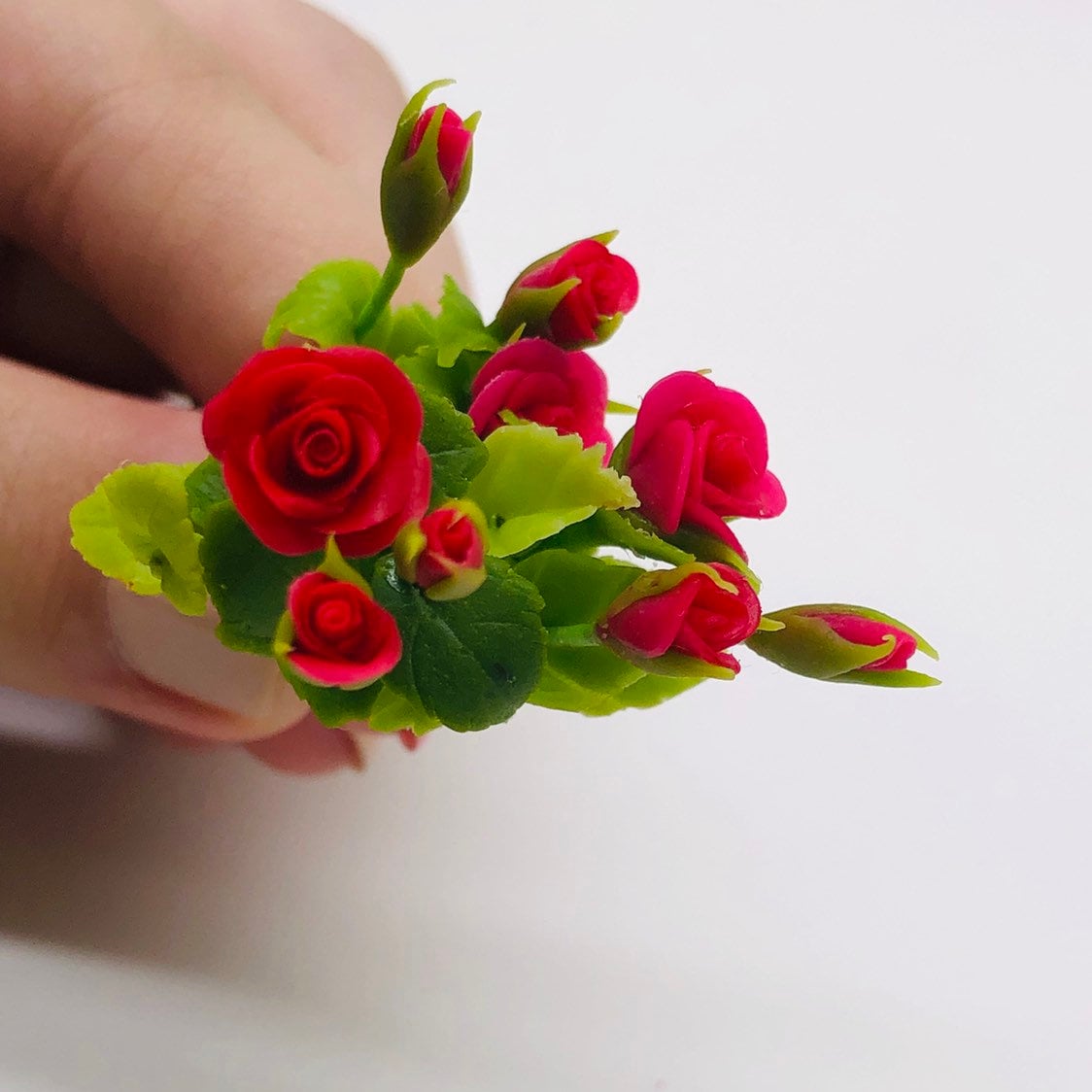 3 Bouquets Miniature Rosesminiature Garden Dollhouse | Etsy