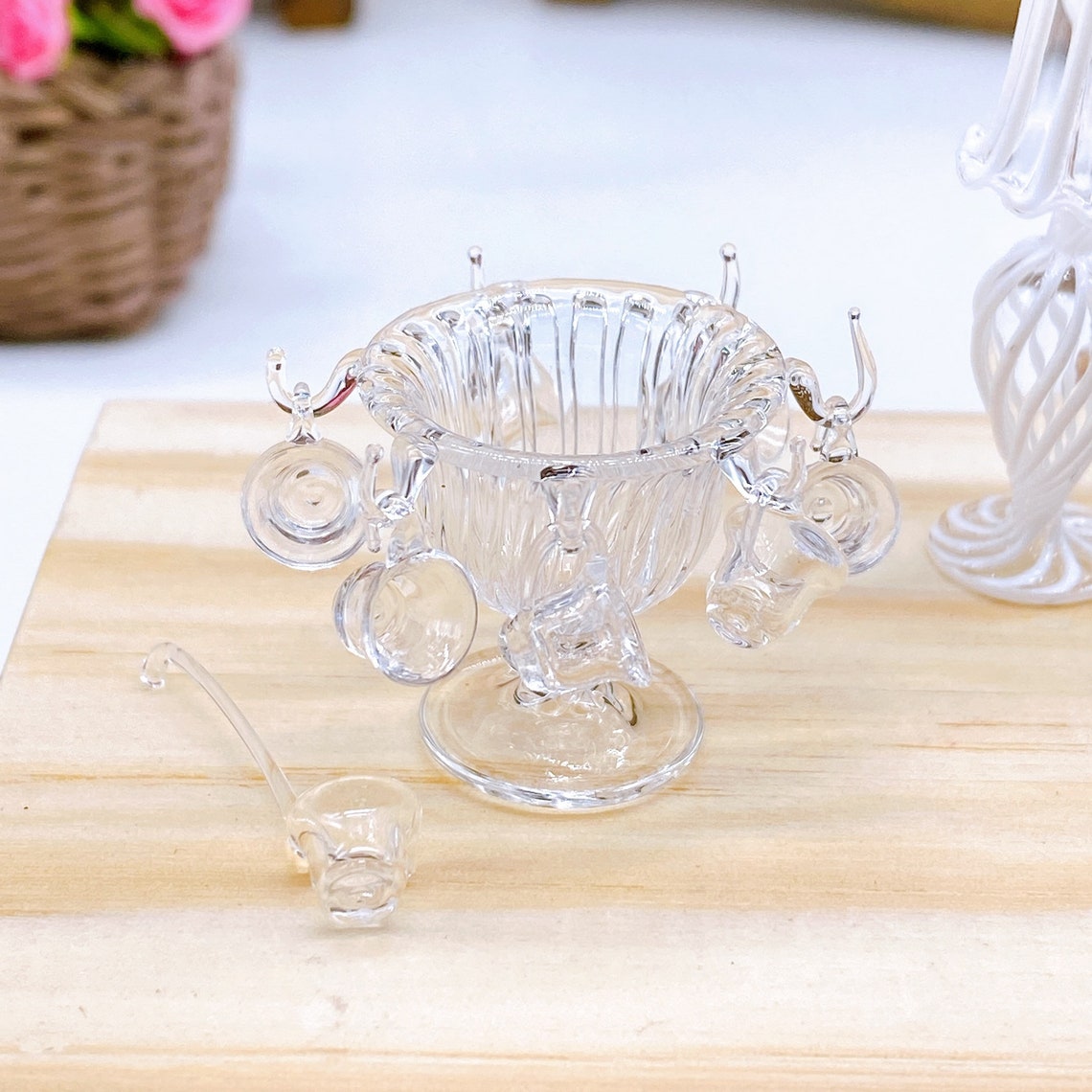 Miniature Bowl Glass Set, Miniature Glasses, Miniature Jewelry ...