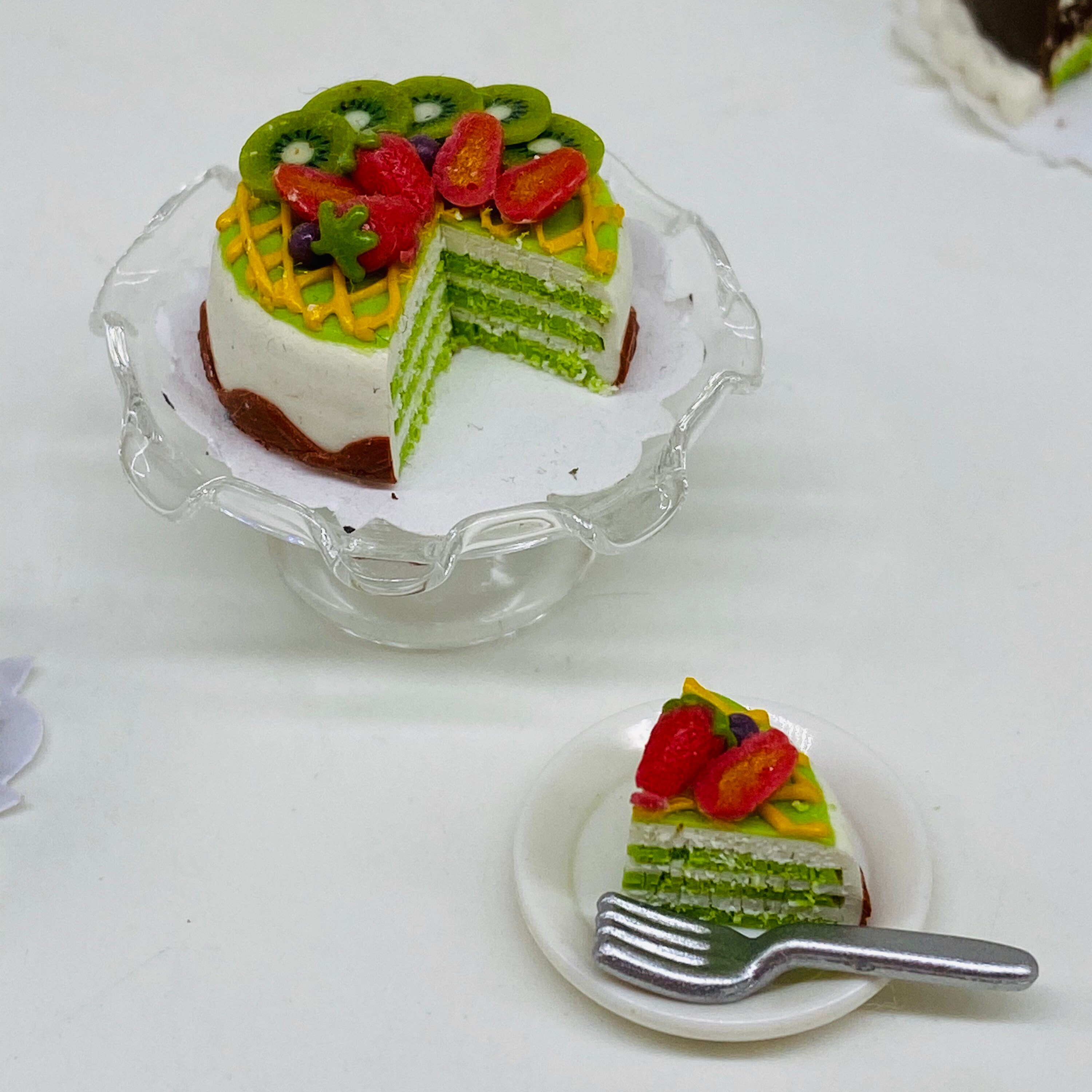 Miniature Cake and Sliced Cake Miniature Fake Cake Miniature - Etsy