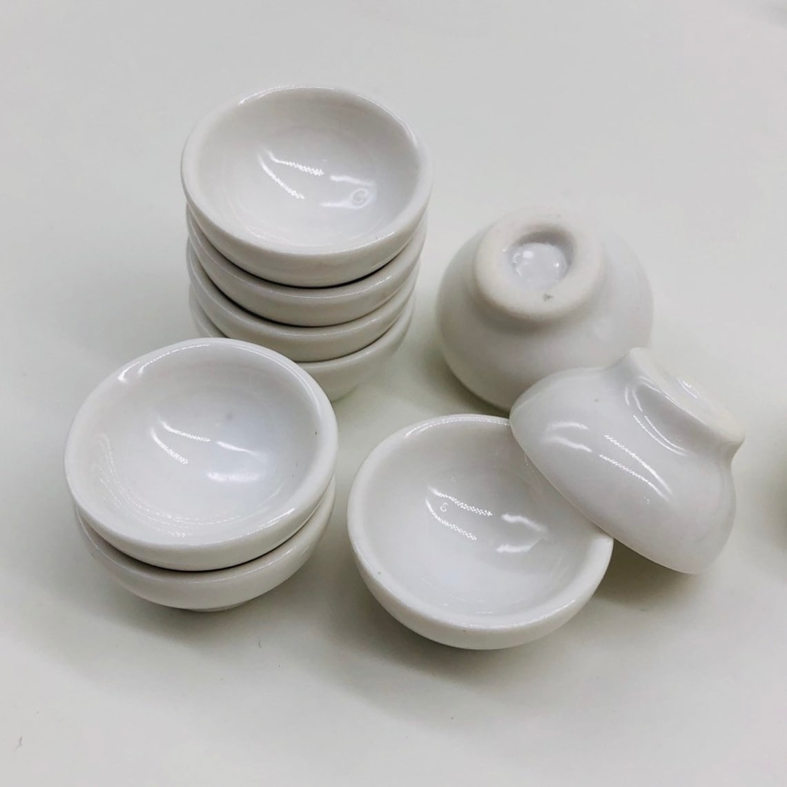 10 Pieces Miniature Ceramic Bowl Decorate for Kitchen Doll - Etsy
