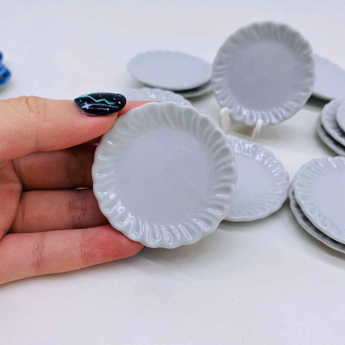 10 pieces Miniature Ceramic plate decorate for doll | Etsy