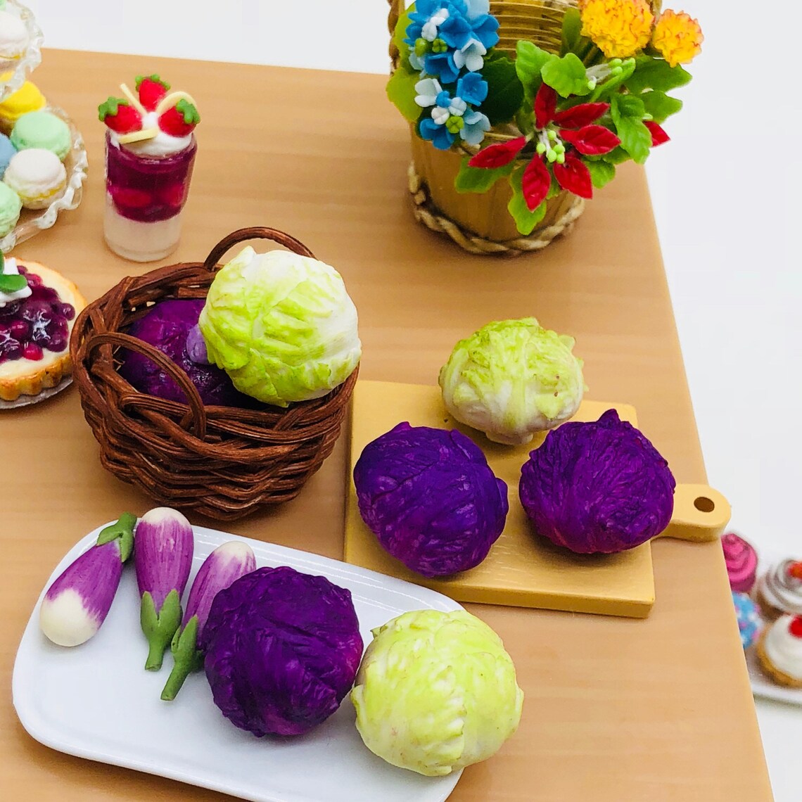 24 Pieces Miniature Vegetable 1/12 Scale Dollhouse Kitchen | Etsy