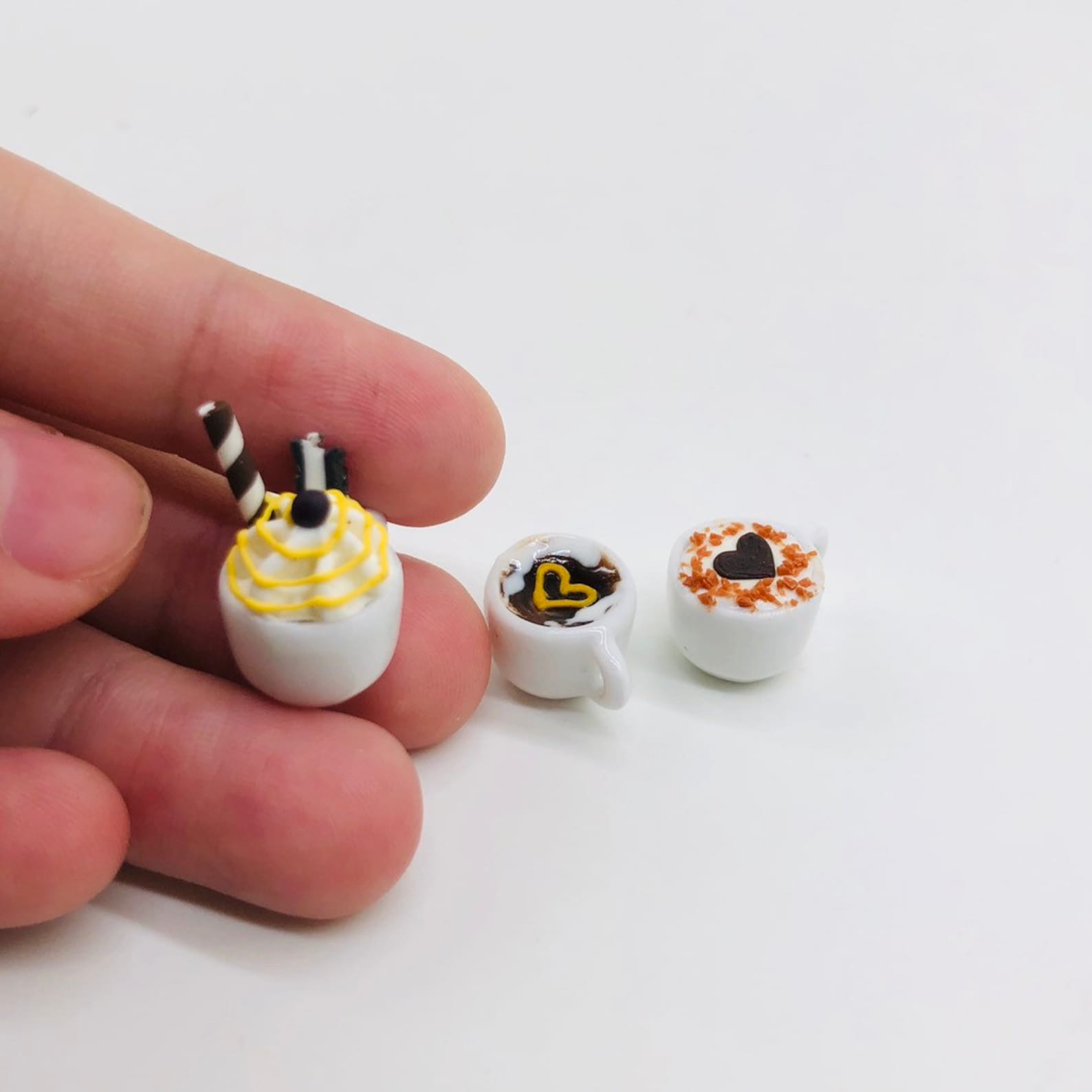 3 Pieces Miniature Coffee Cup With Saucerminiature - Etsy