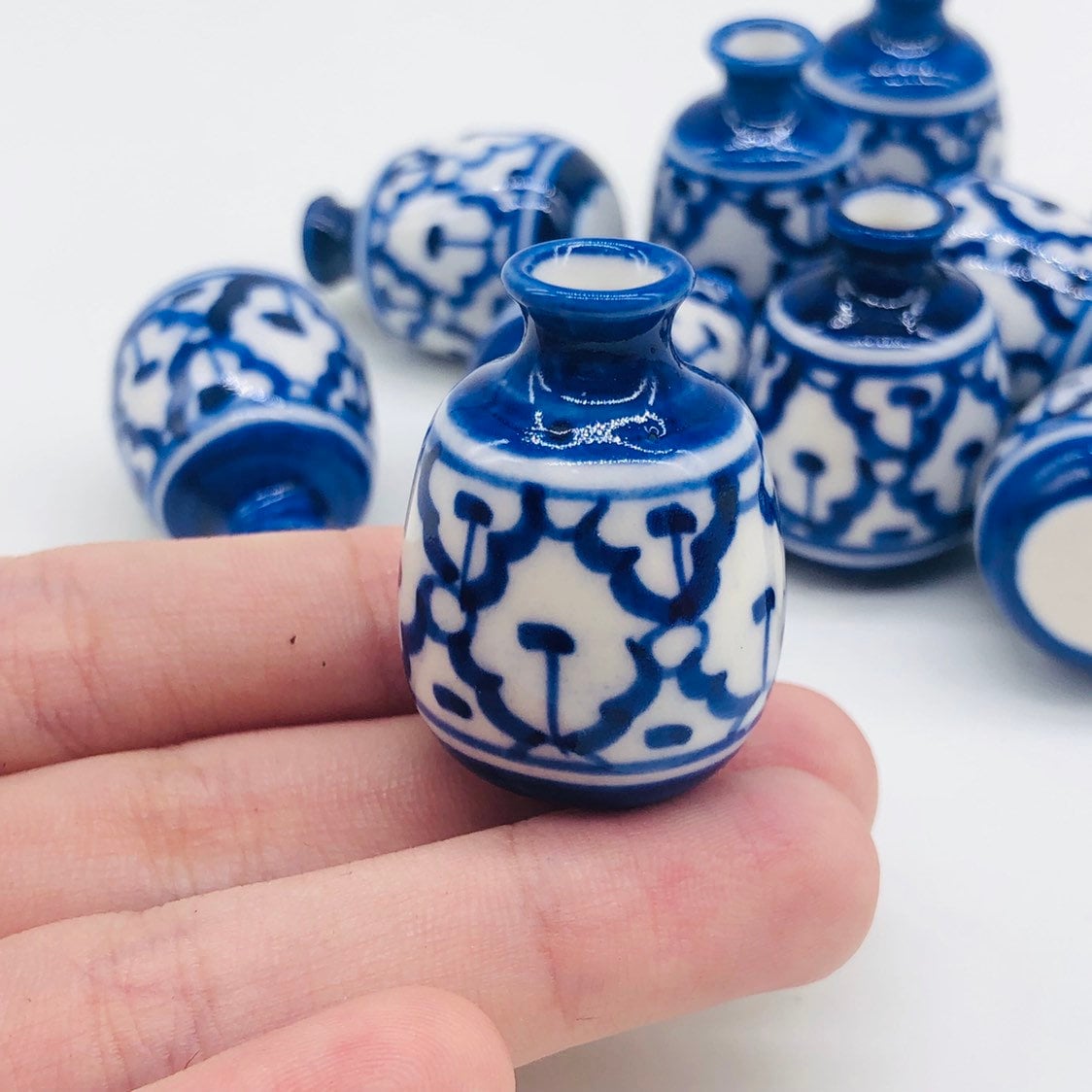 10 pieces Miniature Ceramic Gloss Vase Miniature pot,Miniature Fairy ...