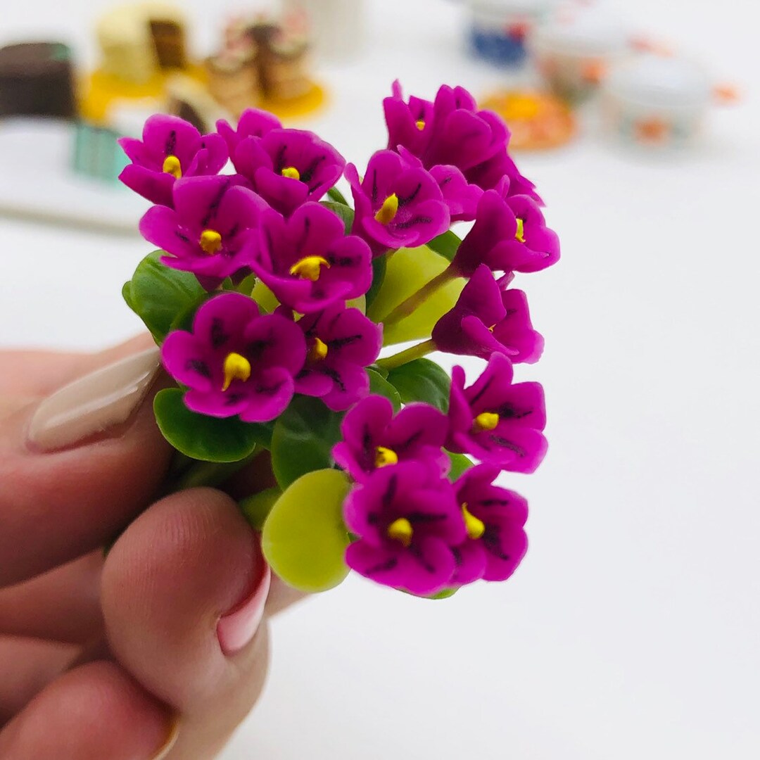 5 Pieces Miniature Poppy, Miniature Flower, Miniature Garden Dollhouse ...