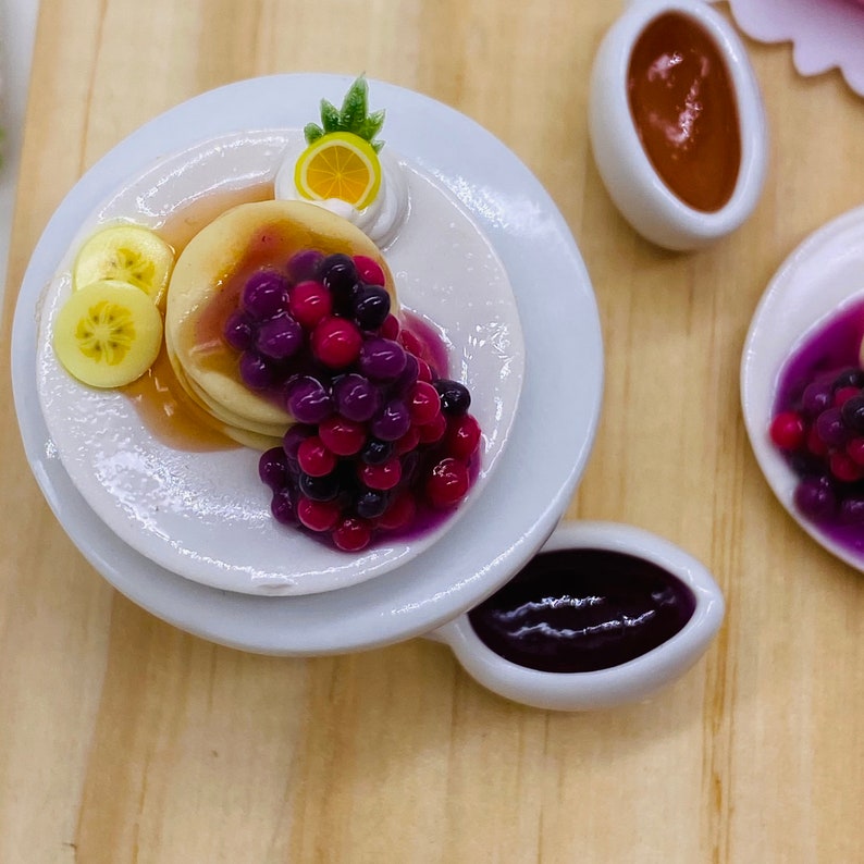 2 Set Miniature Pancake With Honey Sauce miniature Fake - Etsy